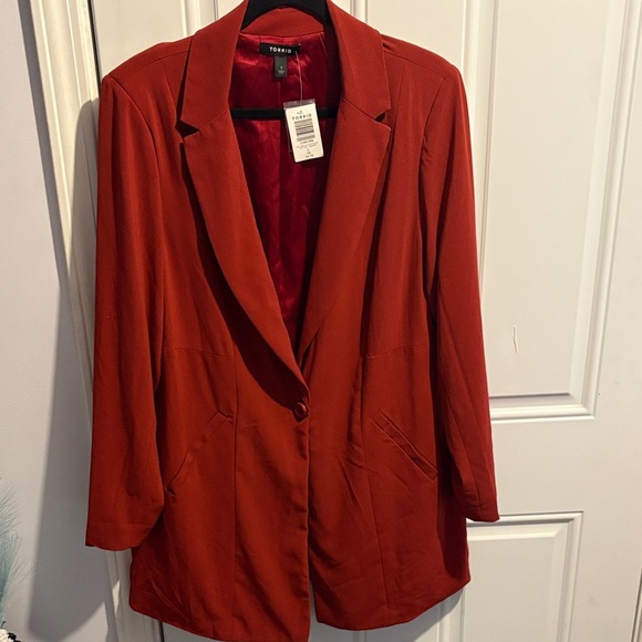torrid | Jackets & Coats | Torrid Womens Deep Red Blazer | Poshmark